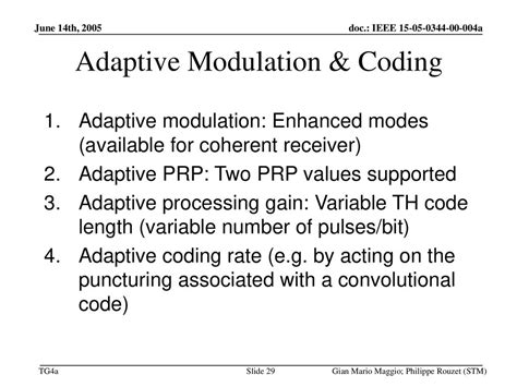 June 14th 2005 Project Ieee P Working Group For Wireless Personal