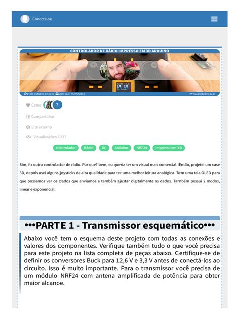 arduino 3d printed radio controller pdf informática engenharia