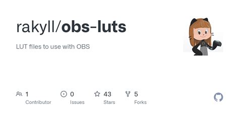 Github Rakyllobs Luts Lut Files To Use With Obs
