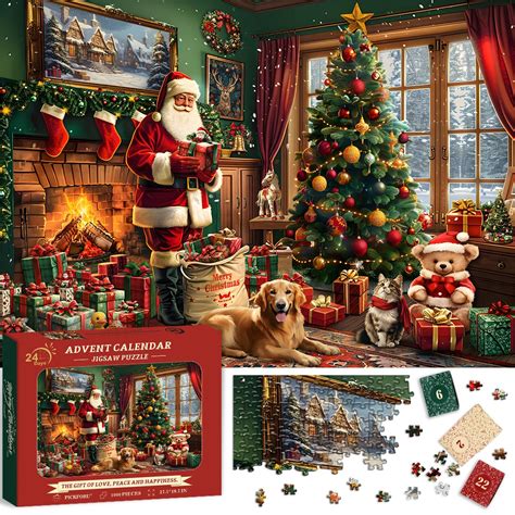 pickforu advent calendar 2024 christmas puzzles for adults 1000 pieces