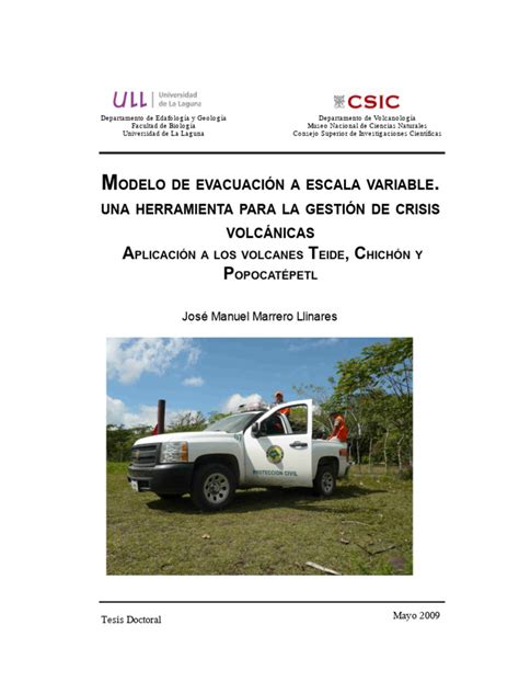 modelo de evacuación a escala variable descargar gratis pdf volcán