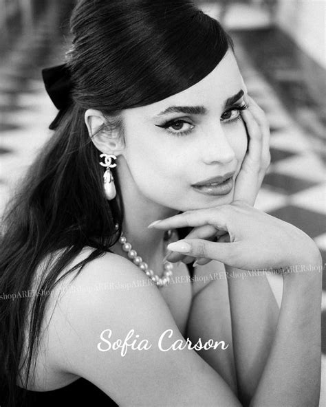 Sofia Carson Poster Black And White Portrait Room Decor Etsy
