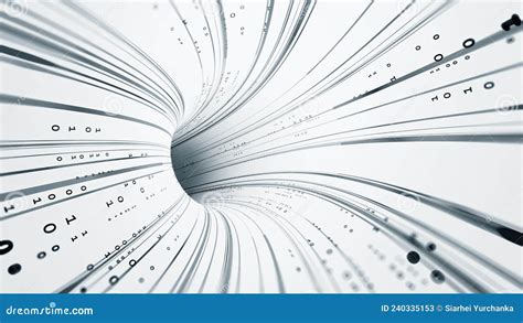 Information Flow In Abstract Cyberspace Big Data And Cybersecurity Stock Illustration