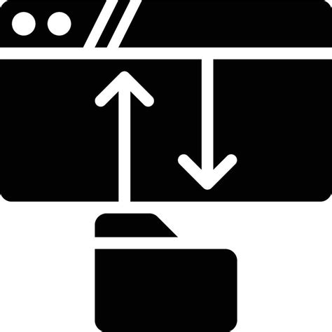 ftp file transfer protocol glyph solid icon 60576317 vector art at