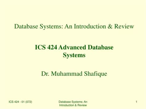 PPT Database Systems An Introduction Review PowerPoint Presentation ID 1796233