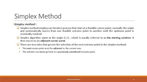 CHAPTER 3 SIMPLEX METHOD REGULAR SIMPLEX METHOD BY