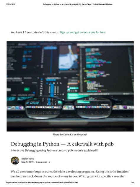 Debugging In Python A Cakewalk With Pdb By Rachit Tayal Python Features Medium Pdf