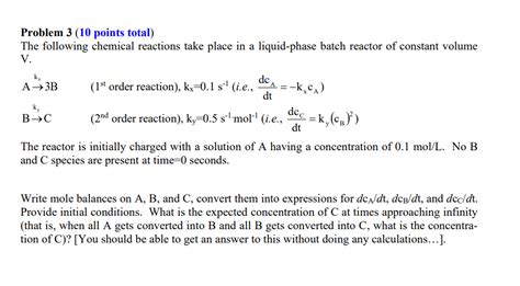 Solved Problem Points Total The Following Chemical Chegg