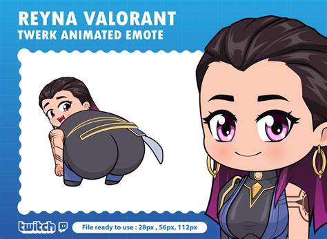 Reyna Valorant Twerk Animated Emote For Twitch Discord Booty Etsy Uk