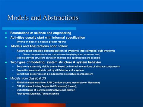 Ppt Lecture 2 Computation Models And Abstractions Powerpoint