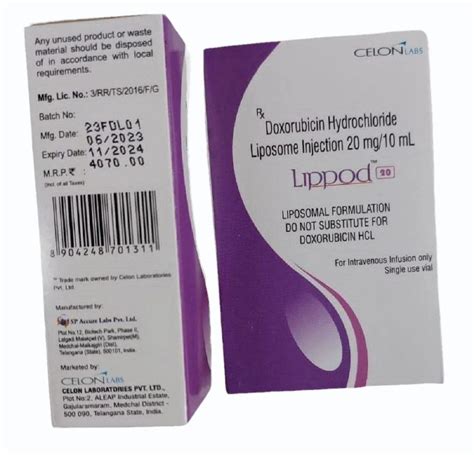 Doxorubicin Hydrochloride Liposome Injection At Vial Doxorubicin Hydrochloride