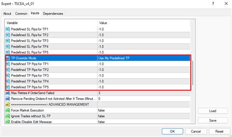 How To Set Predefined SL TP Pips In TSC If Not Provided