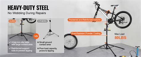 Vevor Bike Repair Stand 80 Lbs Heavy Duty Steel Bicycle Repair Stand