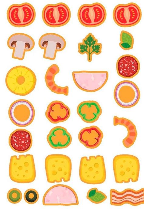 Ингредиенты для пиццы из бумаги в 2025 г Поделки Жучки своими руками Бумажные поделки