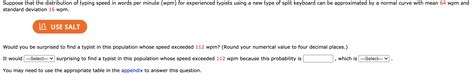 solved suppose that the distribution of typing speed in