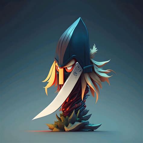 Premium Photo Cute Character Knife