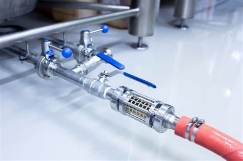 Premium Photo A Pipeline Connection Valve On The Factory Manufacture