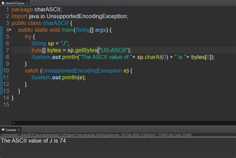 How To Get The Ascii Value Of A Character In Java