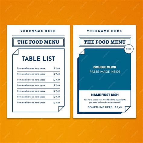 Premium Vector Table Tent Boxes Food Menu Template