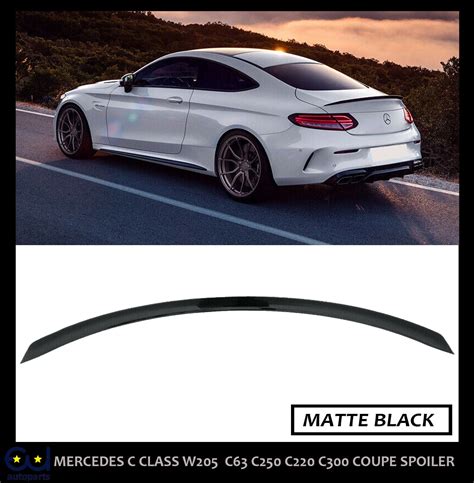 C Class Coupe For Mercedes W205 Blk Boot Spoiler Lid C63 C250 C220 C30