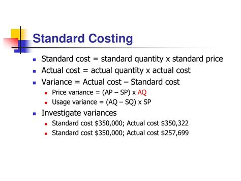 Ppt Standard Costing Powerpoint Presentation Free Download Id 5405199