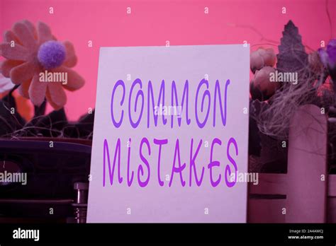 Handwriting Text Common Mistakes Conceptual Photo Actions That Are
