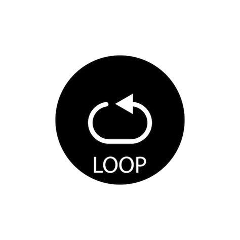 Premium Vector Loop Icon Vector Template Illustration Logo Design
