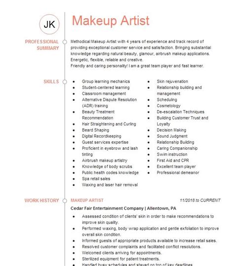 Makeup Artist Bio Example Saubhaya Makeup
