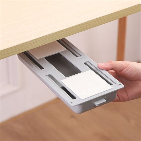 Badu Bg Чекмеджета за съхранение Под бюро Органайзер за козметика Залепен шкаф Пластмасова