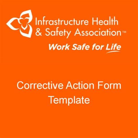 Corrective Action Form Template Construction Files