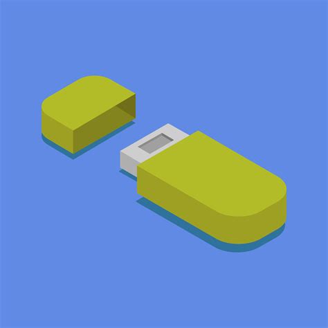 Illustrated Isometric Usb 42343258 Vector Art At Vecteezy