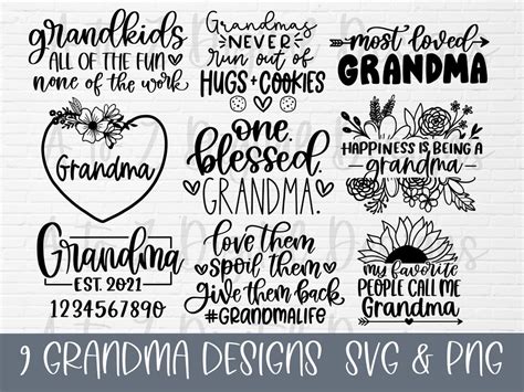 Grandma Svg Bundle Grandma Shirt Svg Blessed Grandma Svg