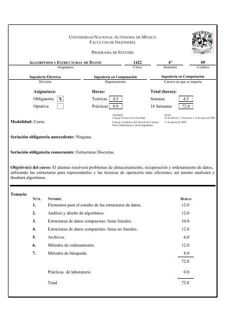 algoritmos y estructuras de datos