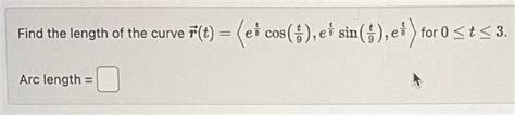 Solved Find The Length Of The Curve Chegg