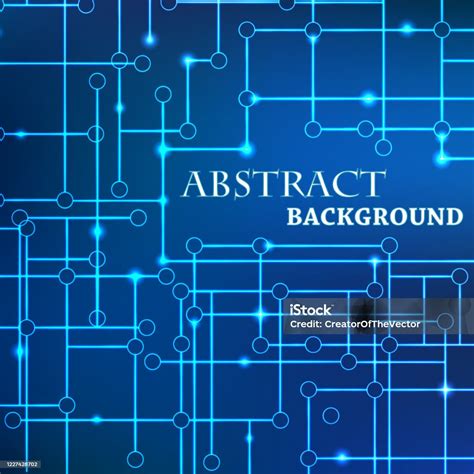 네온 또는 광선의 효과와 연결된 원의 선의 벡터 배경 전자 통신 및 데이터 전송의 개념 기술 및 컴퓨터 과학의 과학 데이터 전송 0명에 대한 스톡 벡터 아트 및 기타 이미지