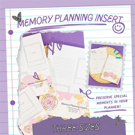 Memory Planning Insert The Scrappy Wife
