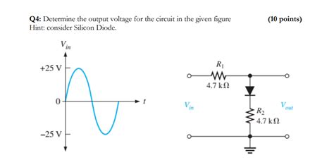 Solved Q4 Determine The Output Voltage For The Circuit In Chegg Com