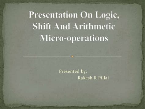 Shift Micro Operations And 4 Bit Combinational Circuit Shifter Pdf