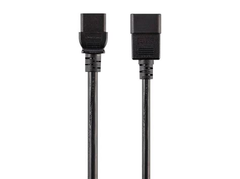 Monoprice Heavy Duty Extension Cord 10 Feet Black Iec 60320 C20 To Iec 60320 C19 For