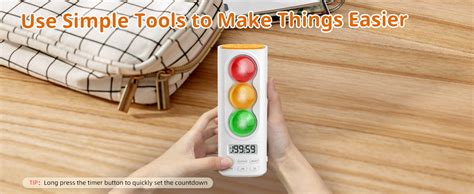 Meesmeek Traffic Light Visual Audio Digital Timer Lcd Display Volume Adjustment