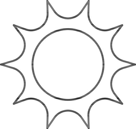 Illustration Of Sun Icon In Outline Style 24456993 Vector Art At Vecteezy
