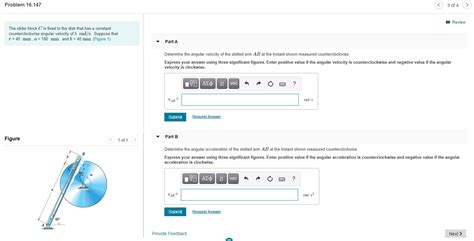 solved problem 16 147 3 of 4 a review the slider block c is