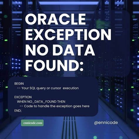 Oracle Exception No Data Found How To Handle Ora 01403