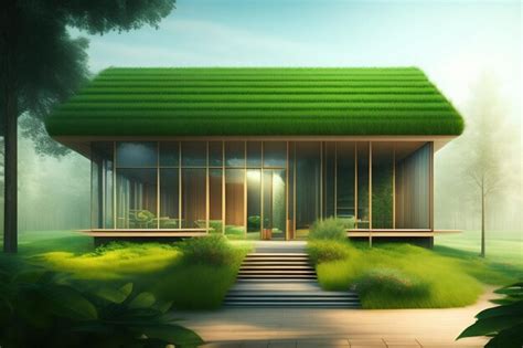 Premium AI Image Environmental Protection Building Concept Design