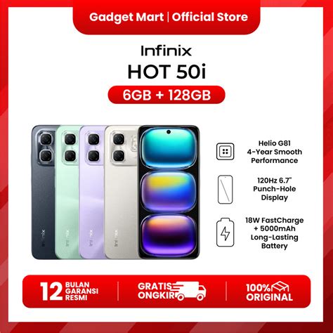Jual Infinix Hot 50i 6 128GB Garansi Resmi Shopee Indonesia