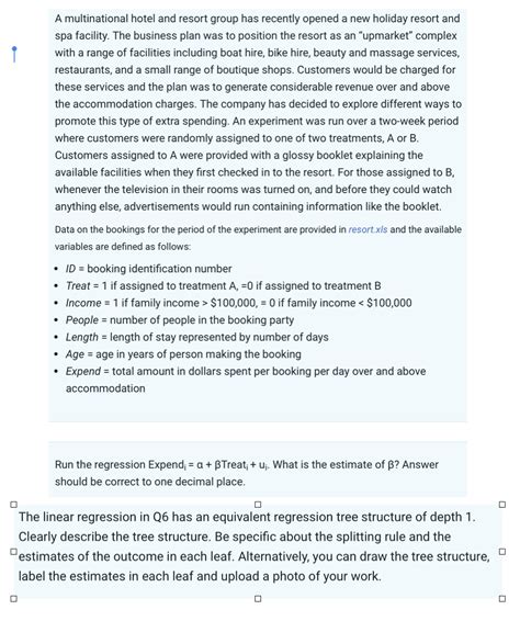 Solved The Linear Regression In Q6 ﻿has An Equivalent