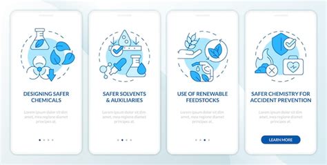 Premium Vector Safe Chemistry Blue Onboarding Mobile App Screen