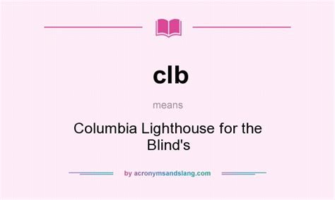 Clb Columbia Lighthouse For The Blind`s In Undefined By
