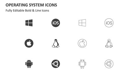 Operating System Icons For Google Slides And PowerPoint