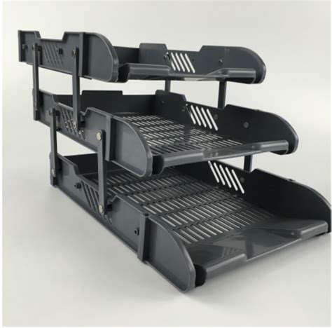 Three Layer Plast Office Storage Supplies Storage Rack File Rack